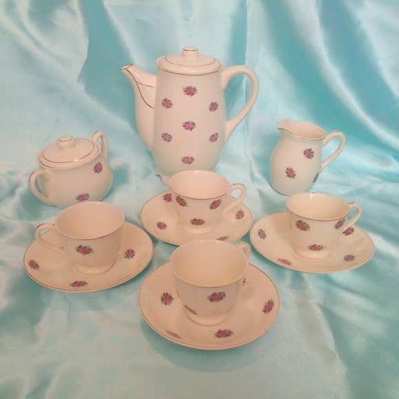 Vintage | Kitchen | Vtg Pico China Japan Pink Rose Electric Tea Set ...